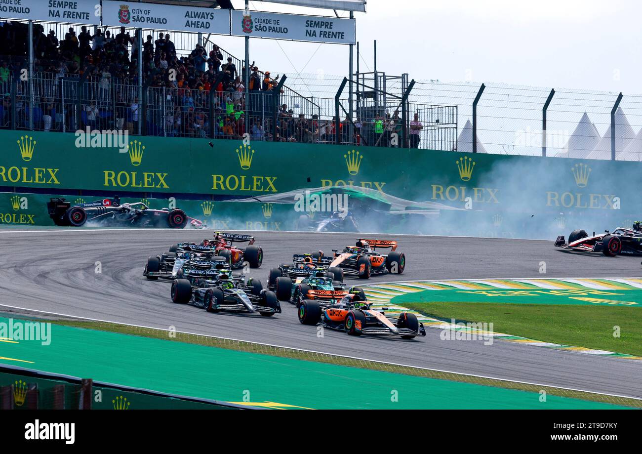 Sao Paulo, Brazil. 5th Nov, 2023. Start, #4 Lando Norris (GBR, McLaren ...