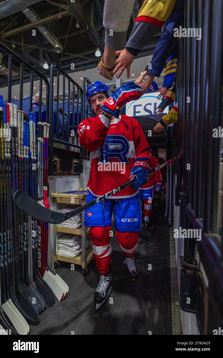 Rochester, New York, USA. 25th Nov, 2023. Laval Rocket forward Alex ...