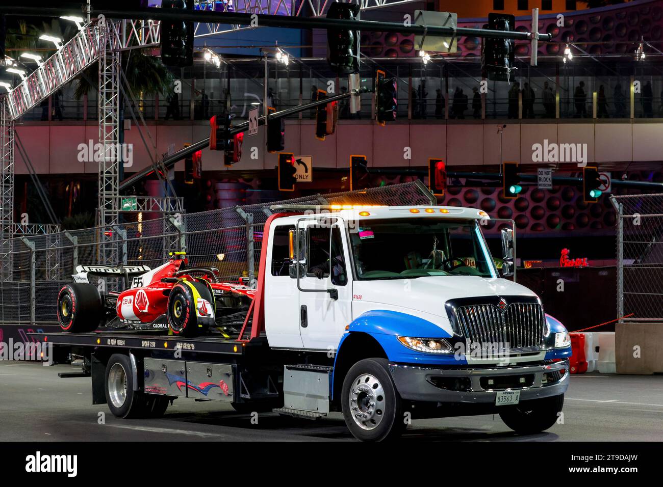 Las Vegas, USA. 16th Nov, 2023. Damaged car of #55 Carlos Sainz (ESP ...