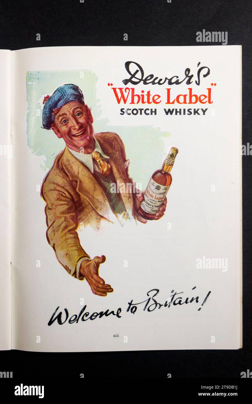 vintage advert for Dewars White Label scotch whisky in 1951 festival of ...