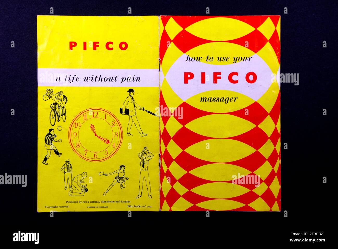 vintage 1950s instruction leaflet for Pifco brand electric massager for ...