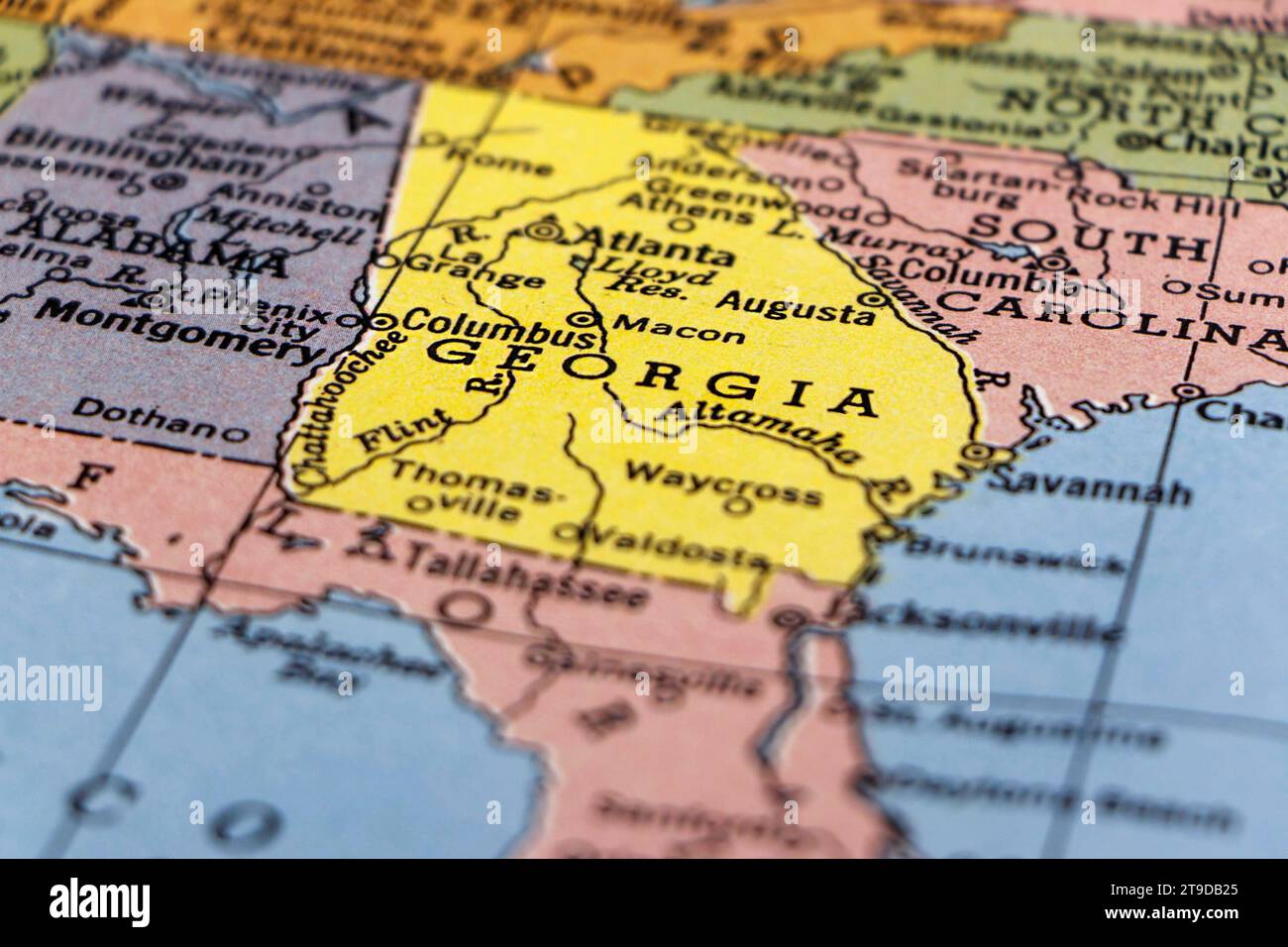 Map of georgia old hi-res stock photography and images - Alamy
