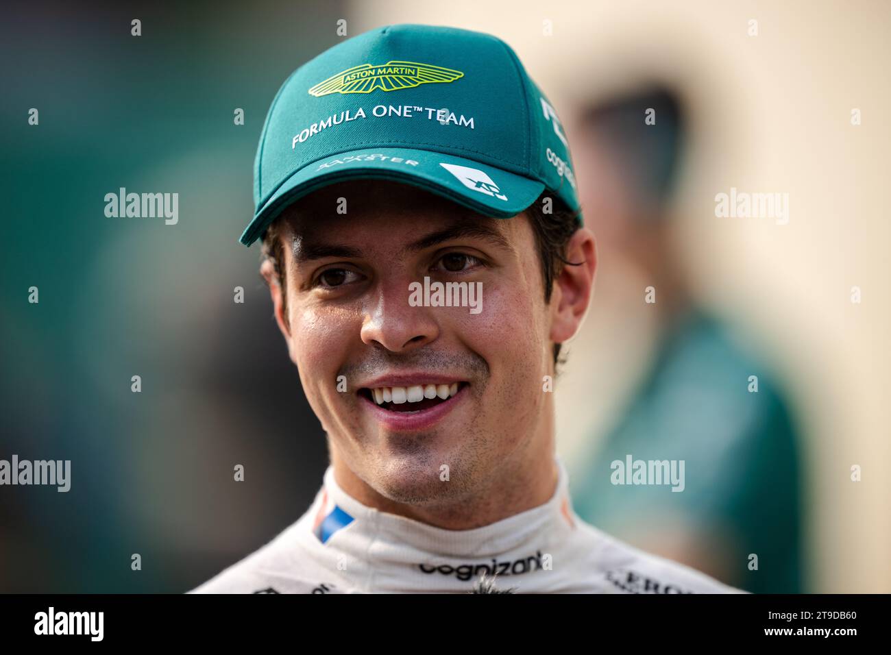 ABU DHABI,UAE. 24TH NOV 2023. FELIPE DRUGOVIC (ASTON MARTIN). AHMAD ...