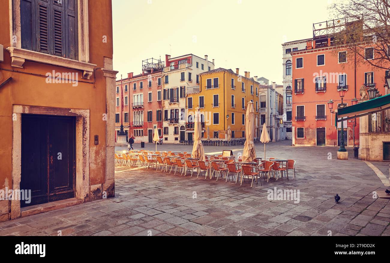 Town square in Venice city, Italy Stock Photo - Alamy