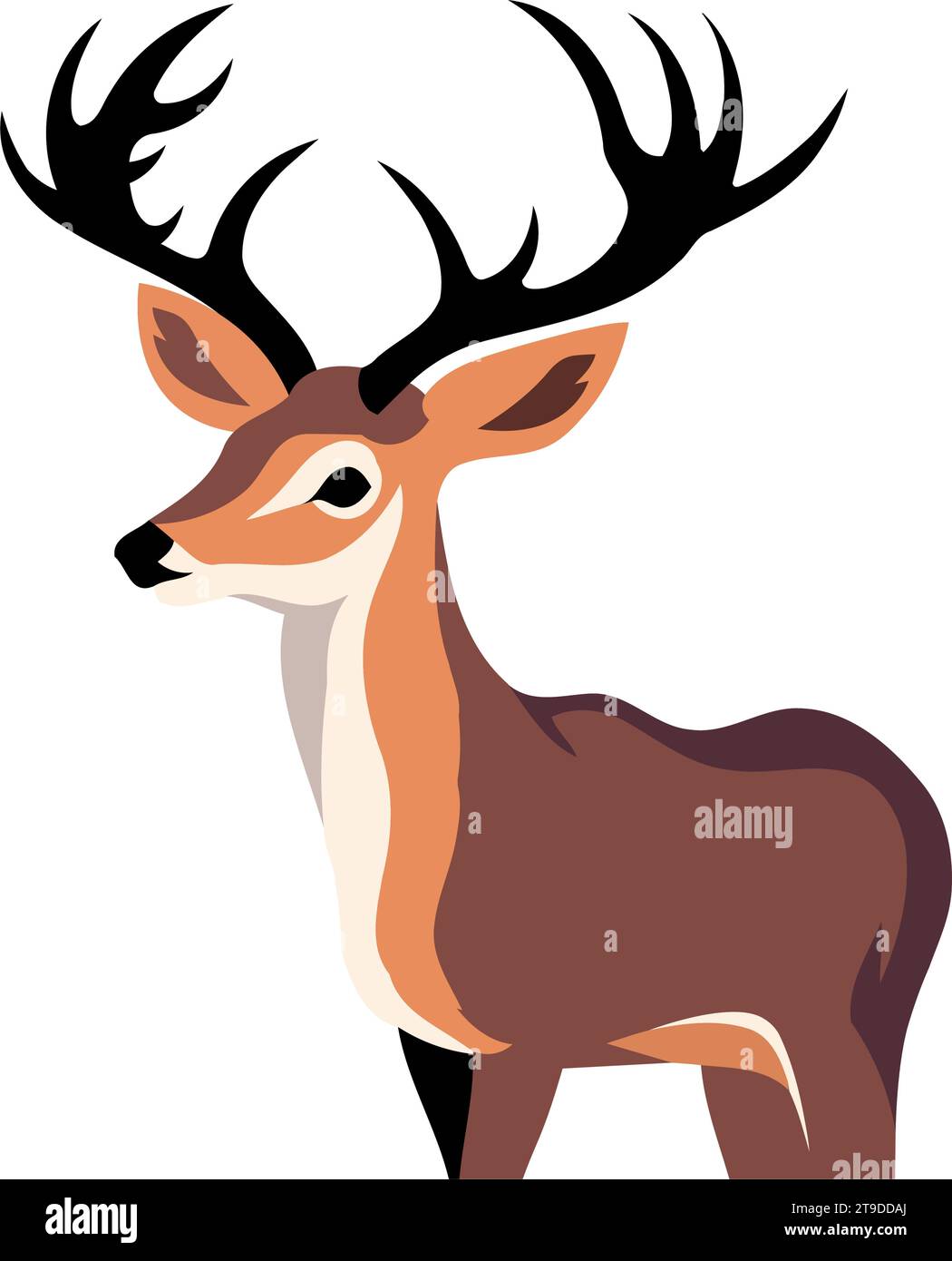 Deer fall antlers Stock Vector Images - Alamy