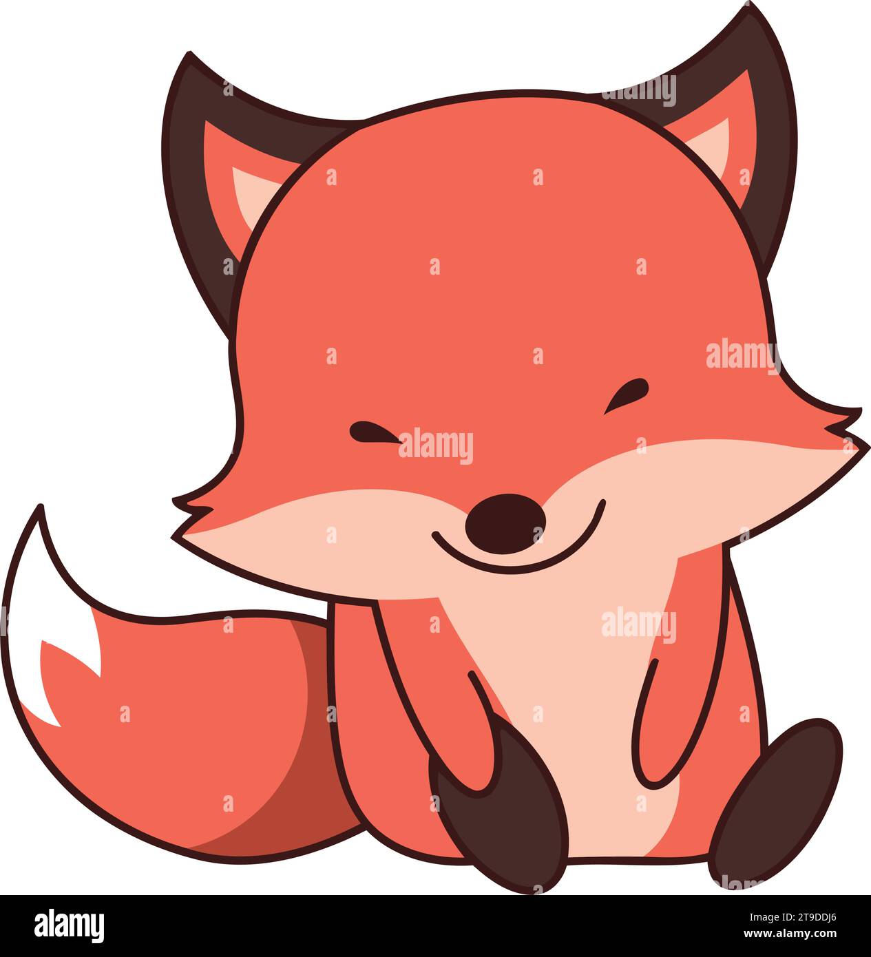 autumn season fox cartoon Stock Vector Image & Art - Alamy