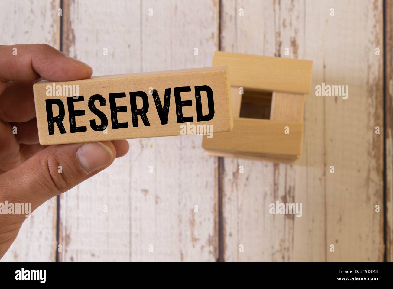 Reserved sign in restaurant. concept Stock Photo - Alamy