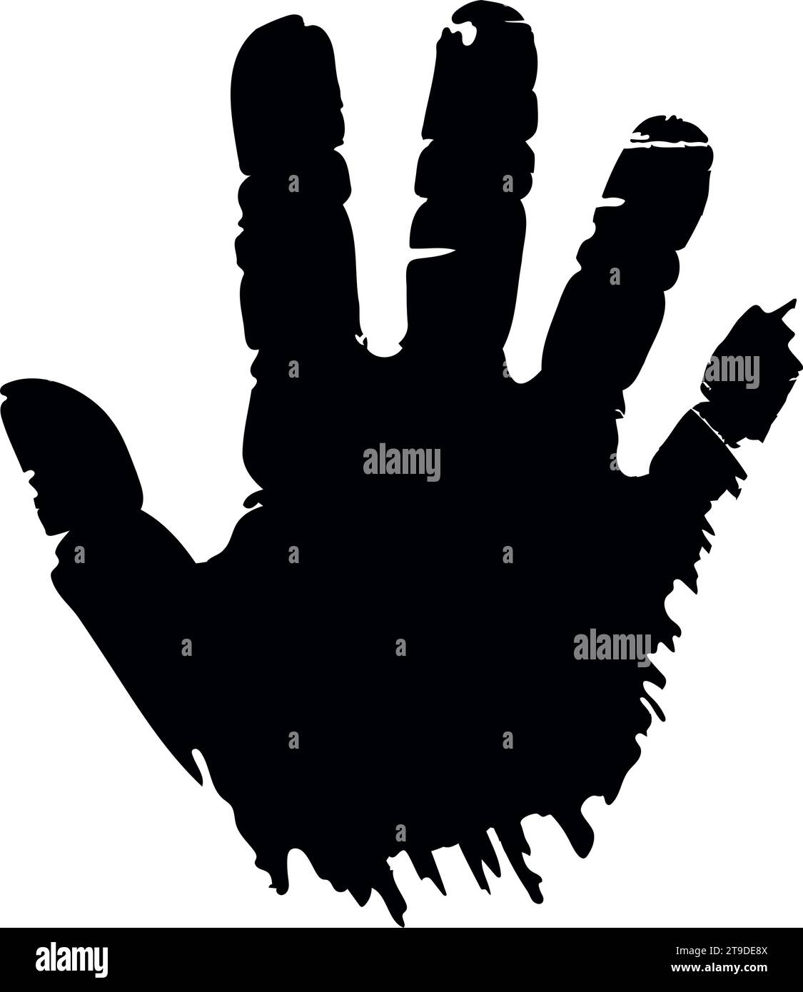 handprint paint colors black Stock Vector Image & Art - Alamy