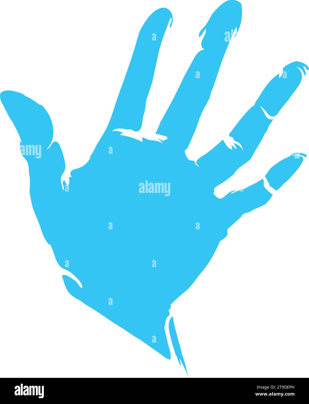 handprint paint colors blue Stock Vector Image & Art - Alamy