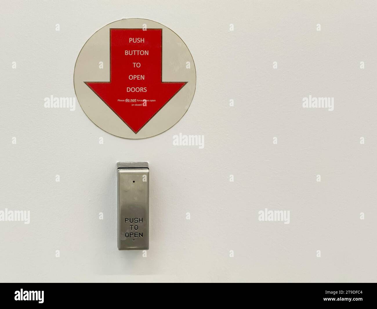 Push buzzer intercom door bell for visitors to gain entry Stock Photo ...