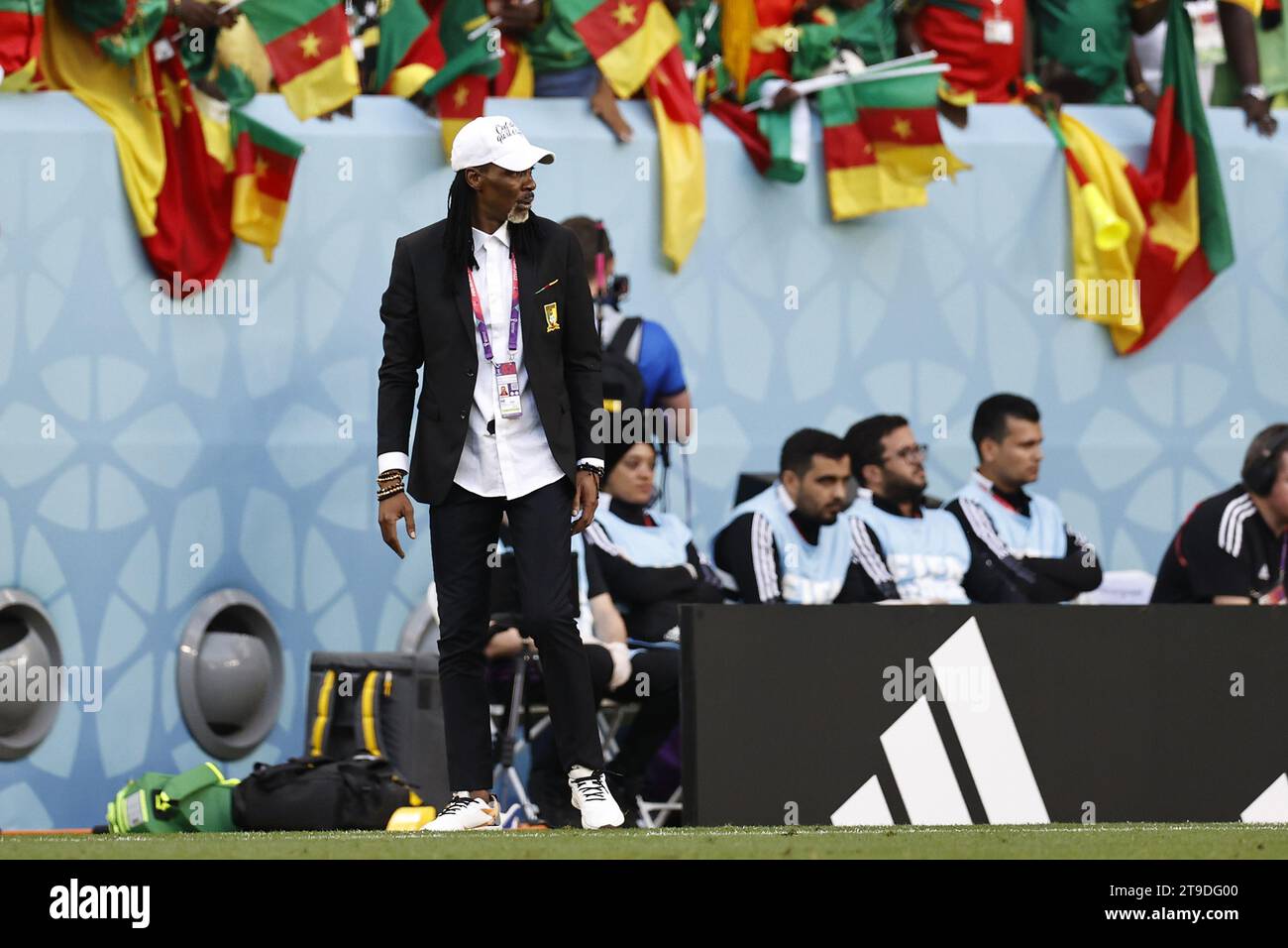 AL WAKRAH - Cameroon coach Rigobert Song during the FIFA World Cup ...