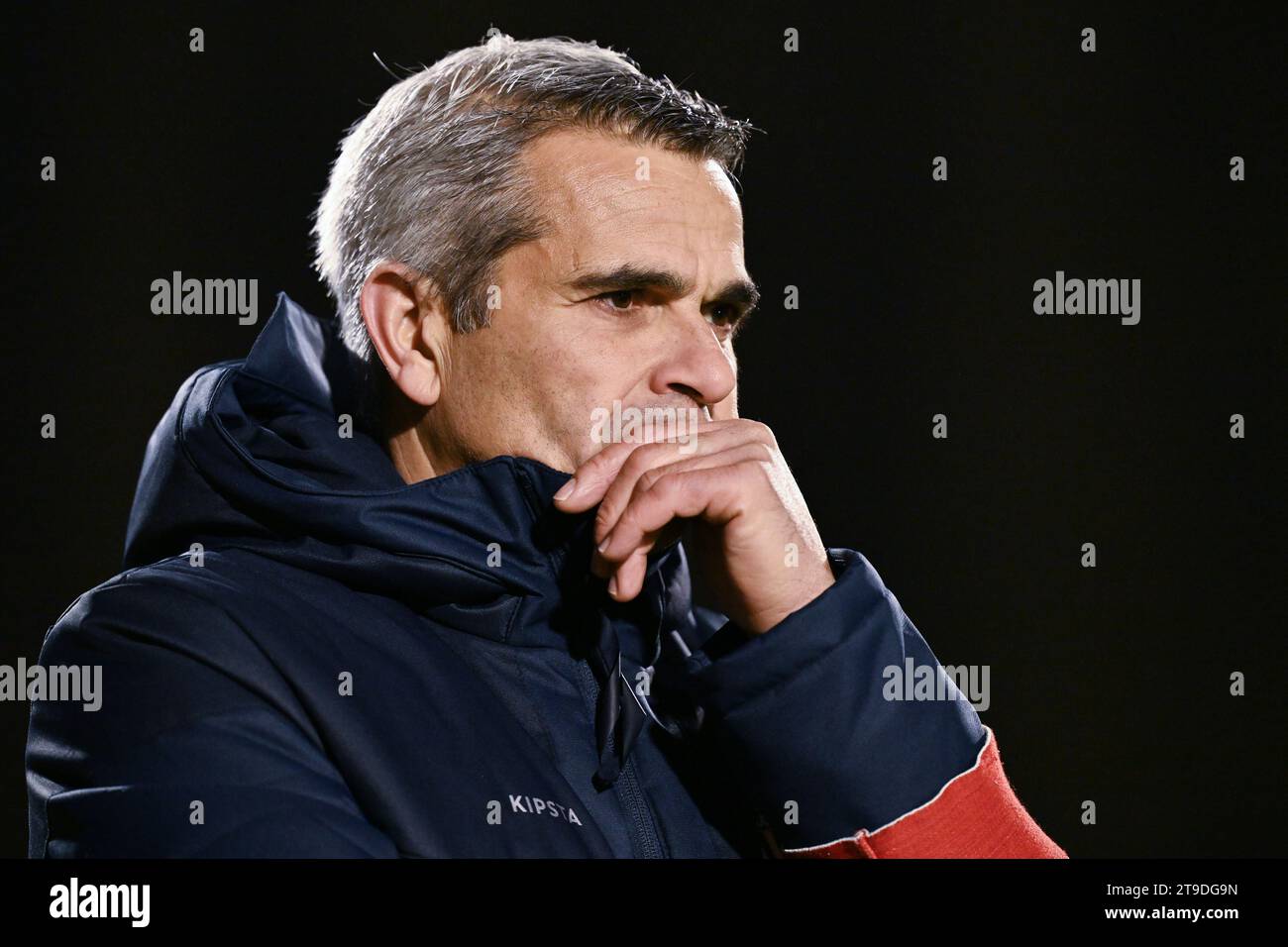 Woluwe, Belgium. 24th Nov, 2023. headcoach Lionel Vitrant of Charleroi ...