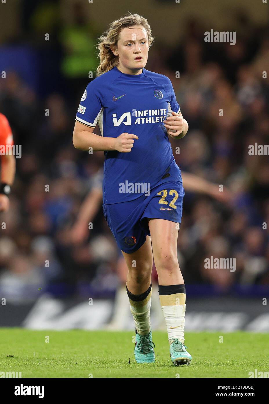 London, UK. 23rd Nov, 2023. Erin Cuthbert of Chelsea during the UEFA ...