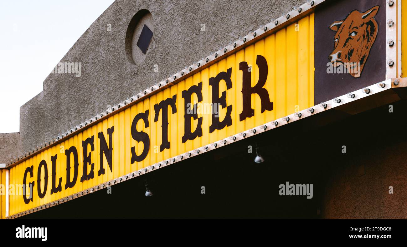 Rat Pack era Las Vegas, Steakhouse, Golden Steer Stock Photo - Alamy