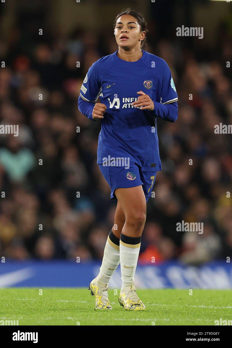 London, UK. 23rd Nov, 2023. Jess Carter of Chelsea during the UEFA ...
