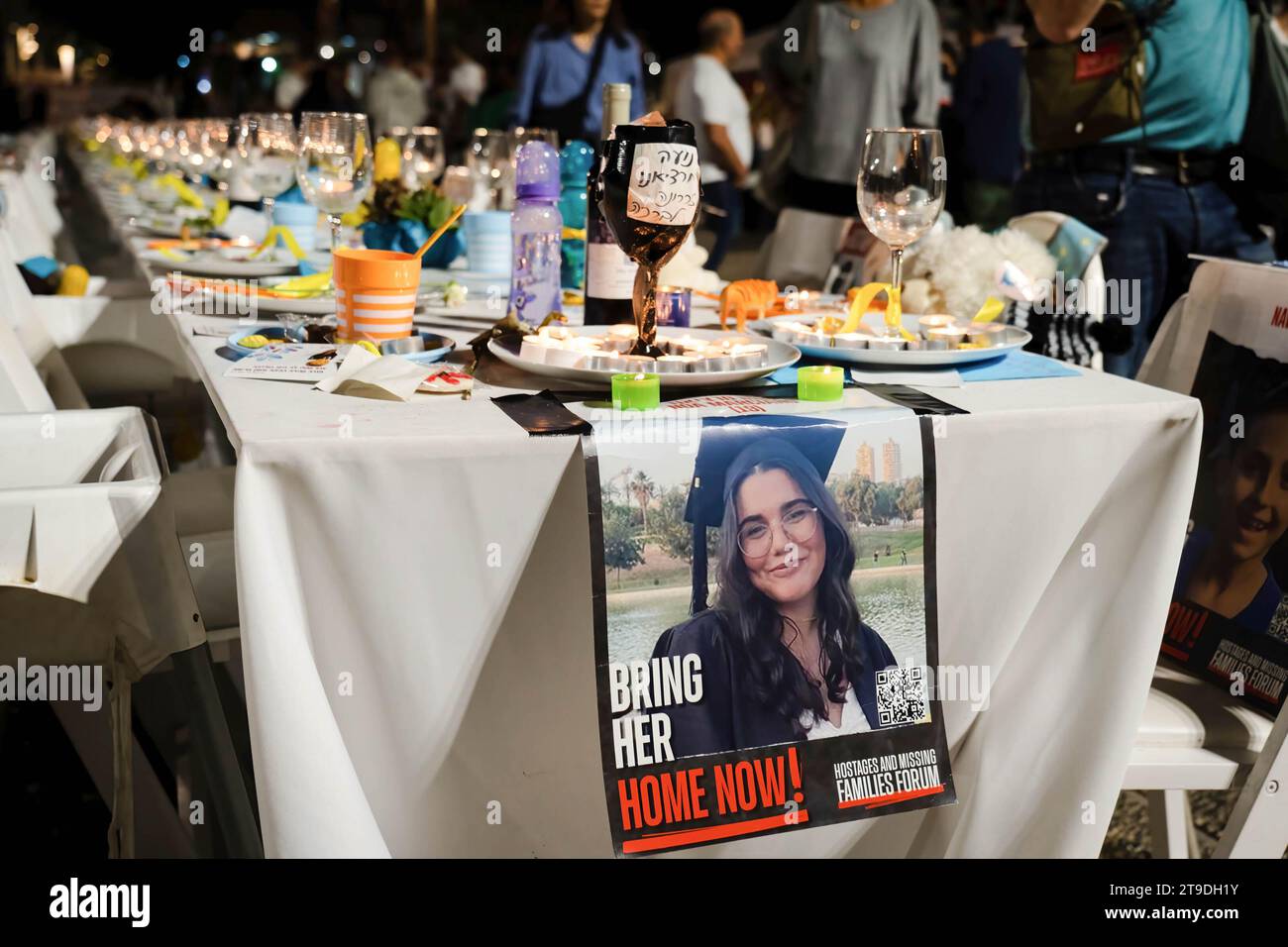 Jerusalem, Israel. 18th Nov, 2023. A poster with a hostage is put at ...