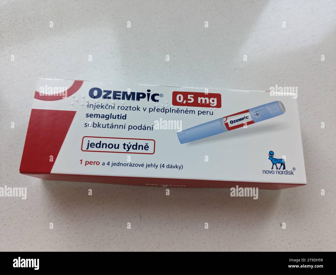 Prague,Czech republic- June 22 2023: Ozempic box. Czech version of ...