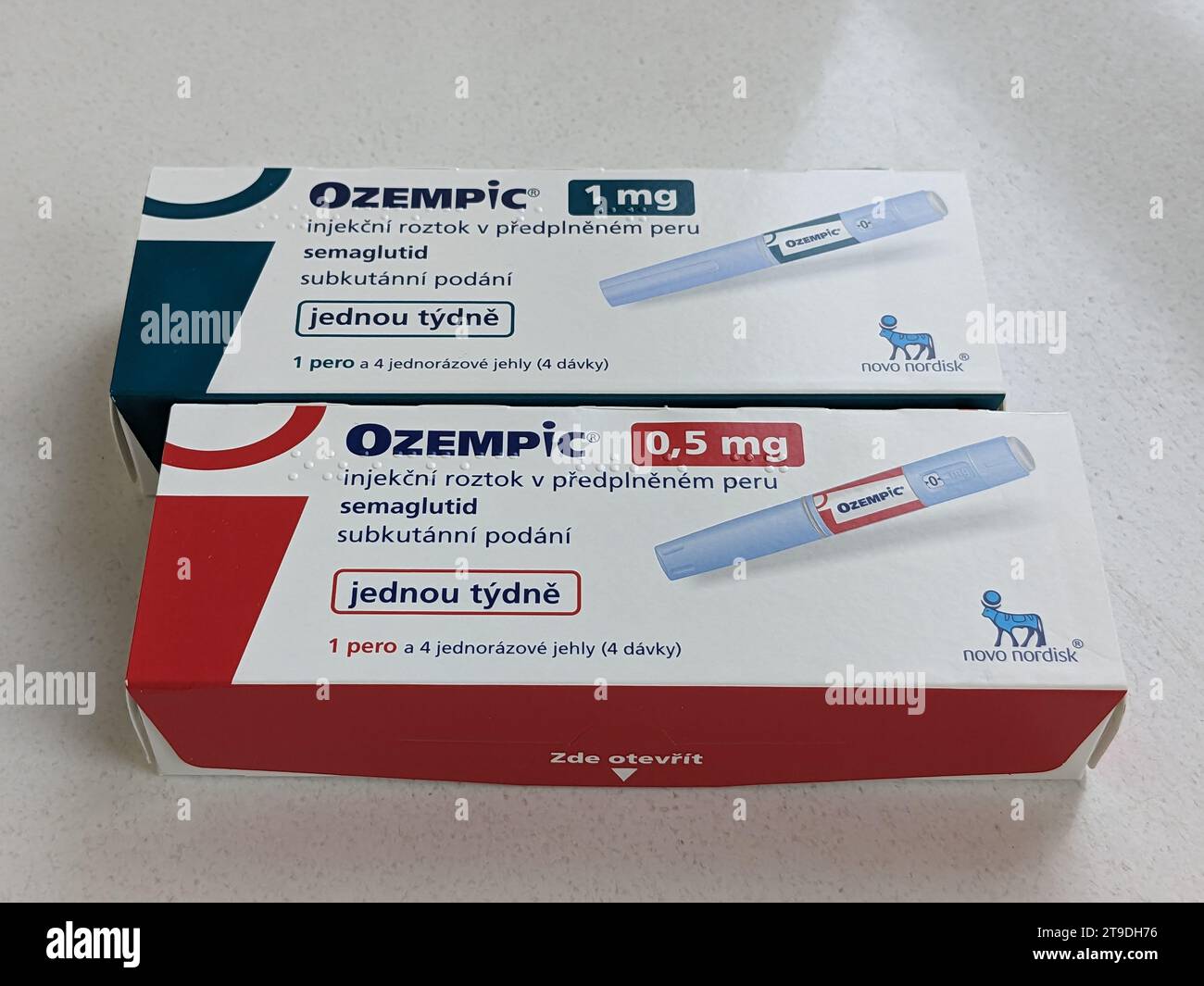 Prague,Czech republic- June 22 2023: Ozempic box. Czech version of ...