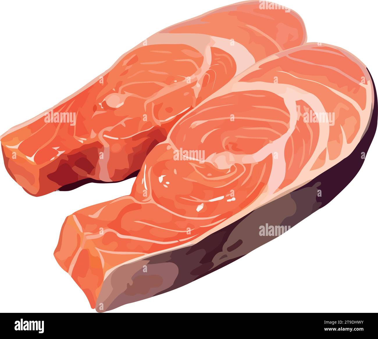 meat product slice fish Stock Vector Image & Art - Alamy