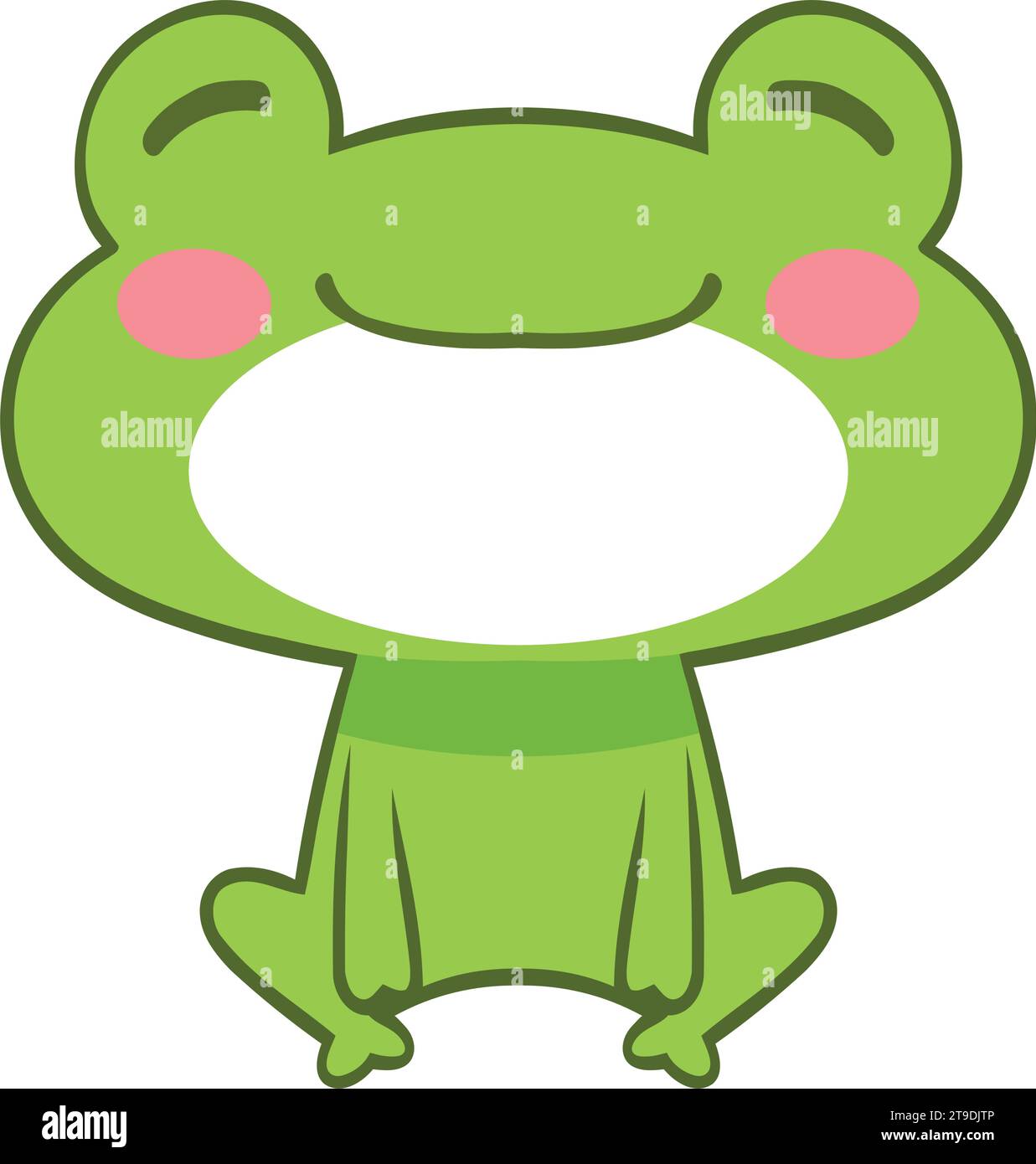 young frog happy on white background Stock Vector Image & Art - Alamy