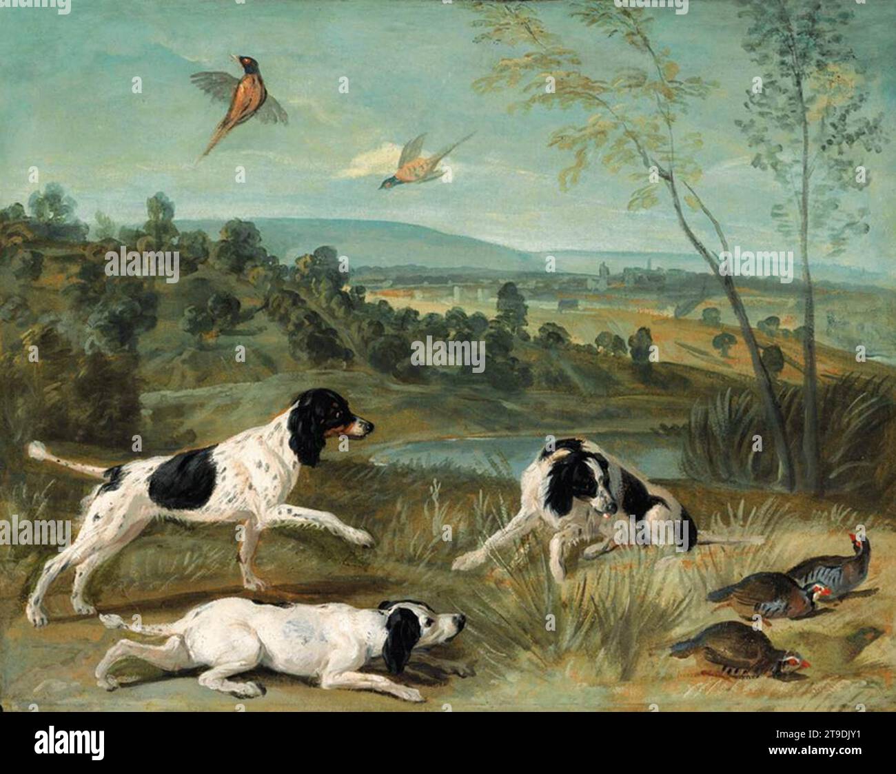 Bonne, Nonne and Ponne, Dogs of King Louis XIV c. 1702 by Alexandre ...