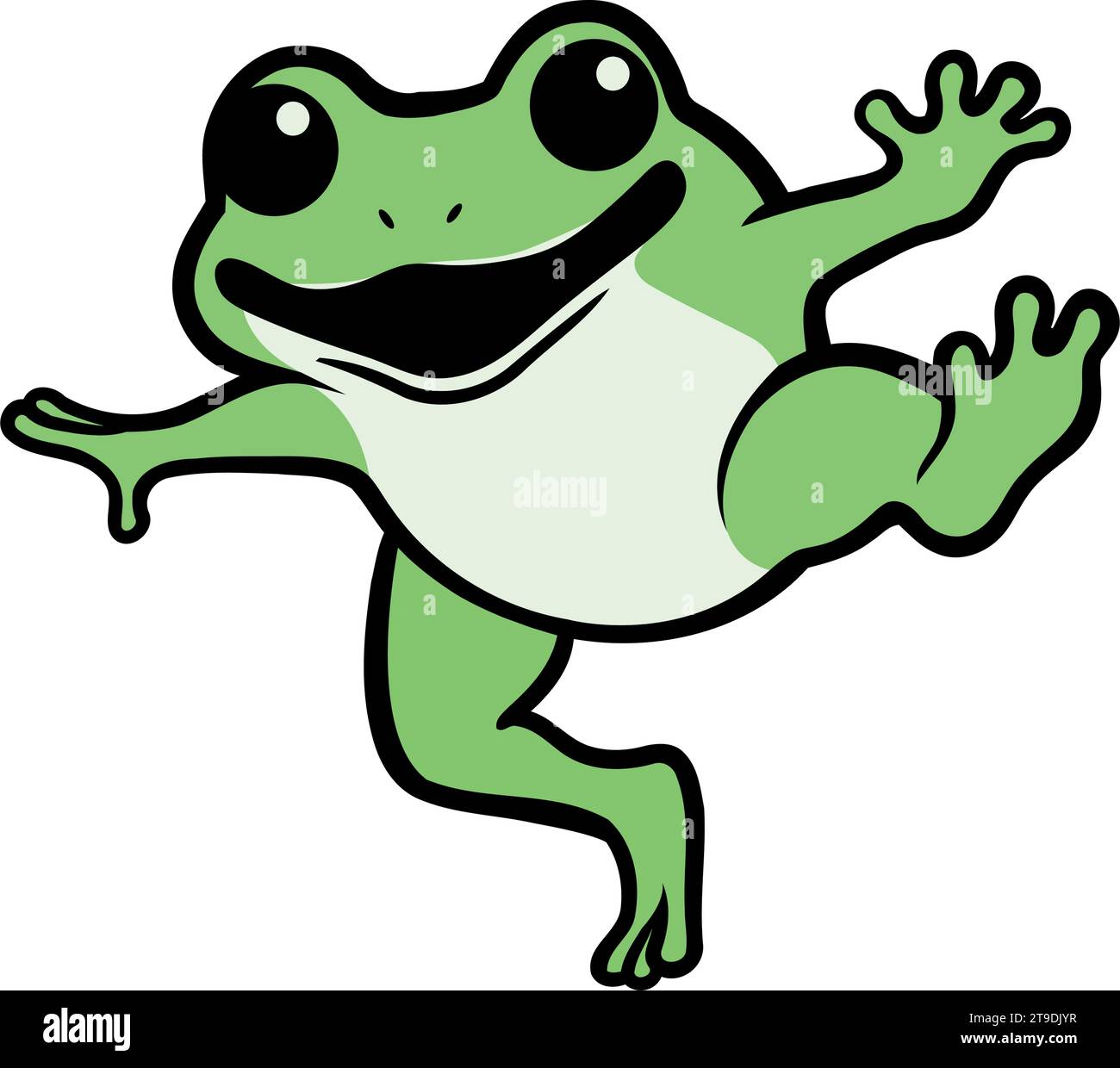 young frog jump happy Stock Vector Image & Art - Alamy