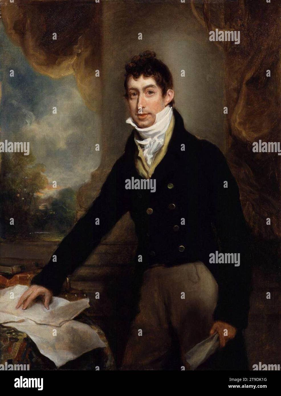 Gwyllym Lloyd Wardle 1809 by Arthur William Devis Stock Photo - Alamy