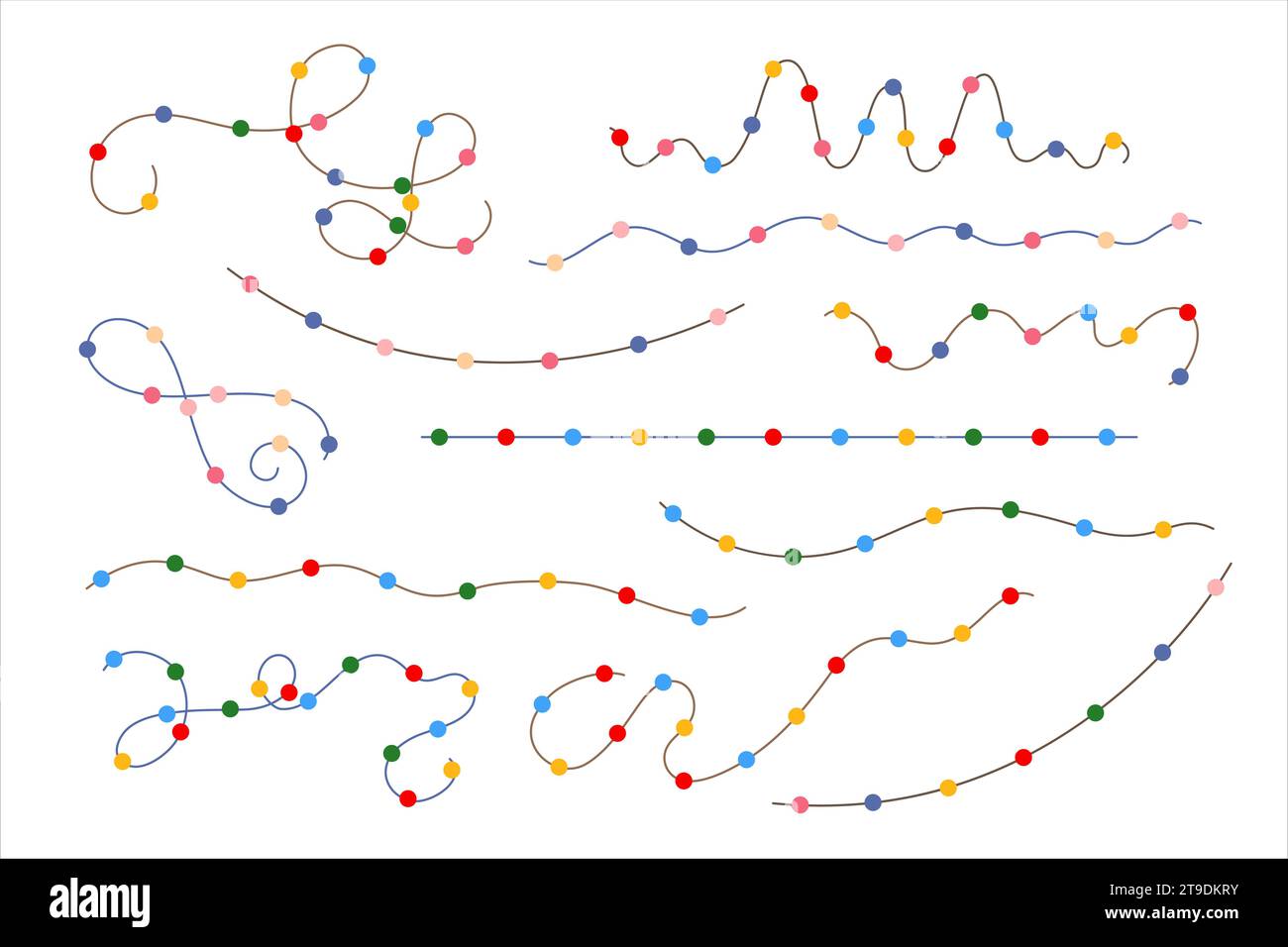 Curly garlands Stock Vector Images - Alamy