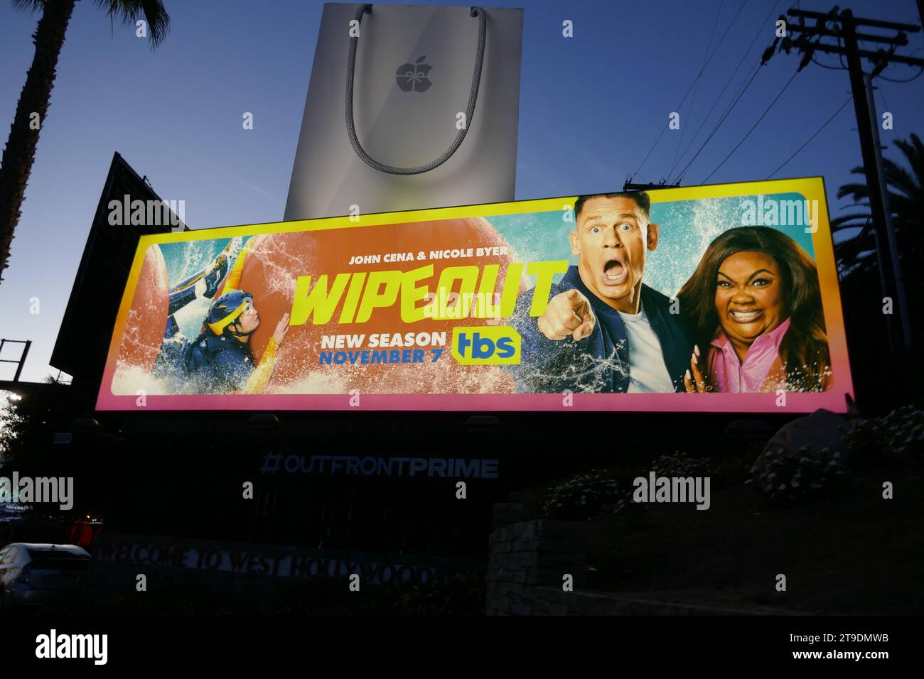 Los Angeles, California, USA 22nd November 2023 Wipeout Billboard with ...