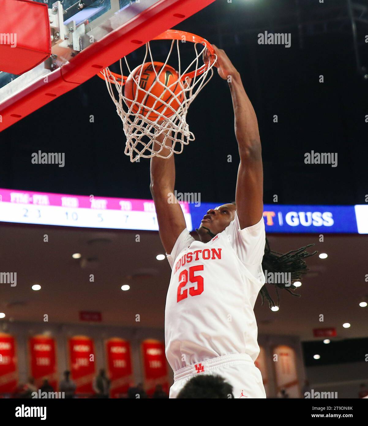 November 24, 2023: Houston Cougars forward Joseph Tugler (25) dunks the ...