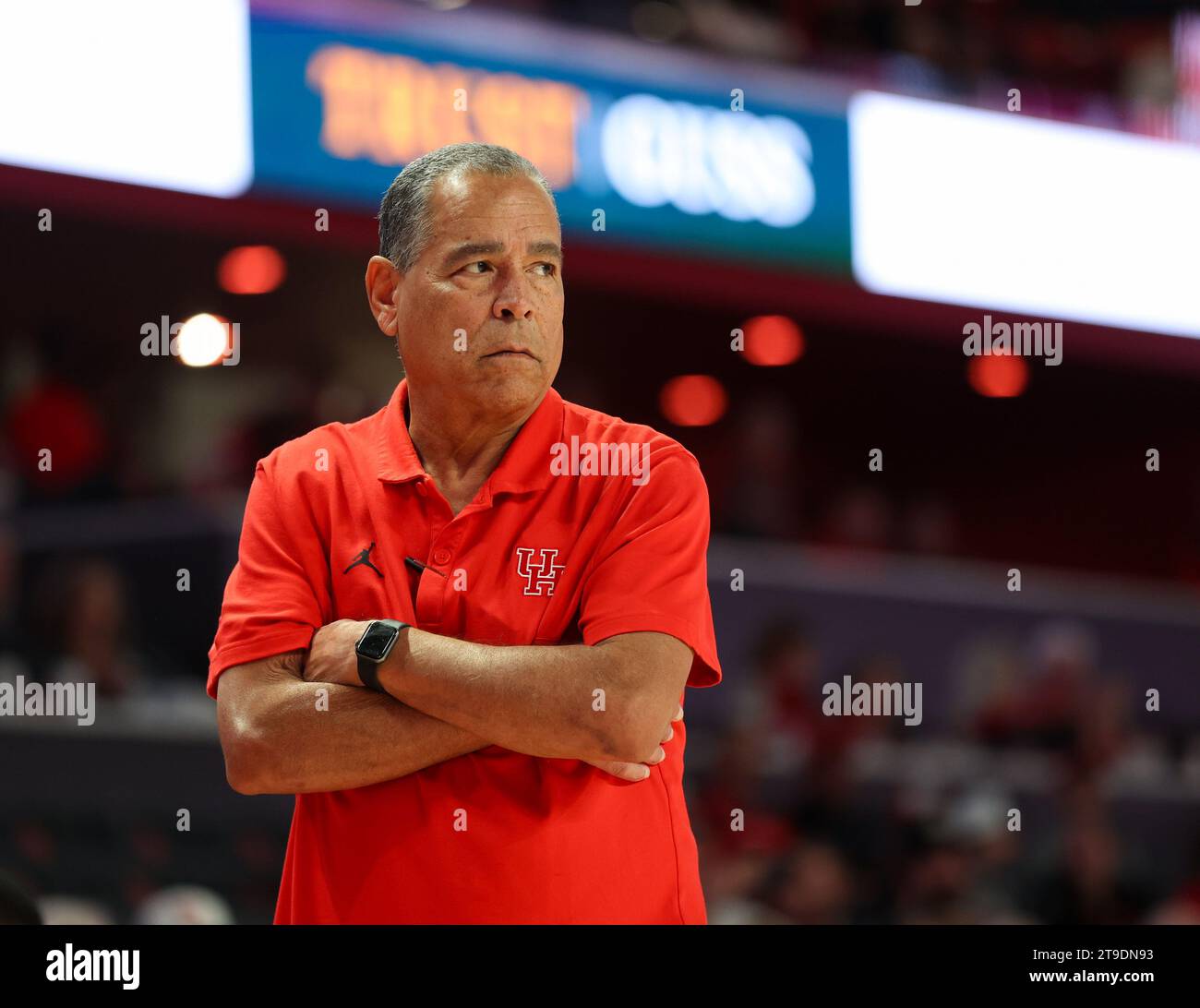 November 24, 2023: Houston Cougars head coach Kelvin Sampson looks on ...
