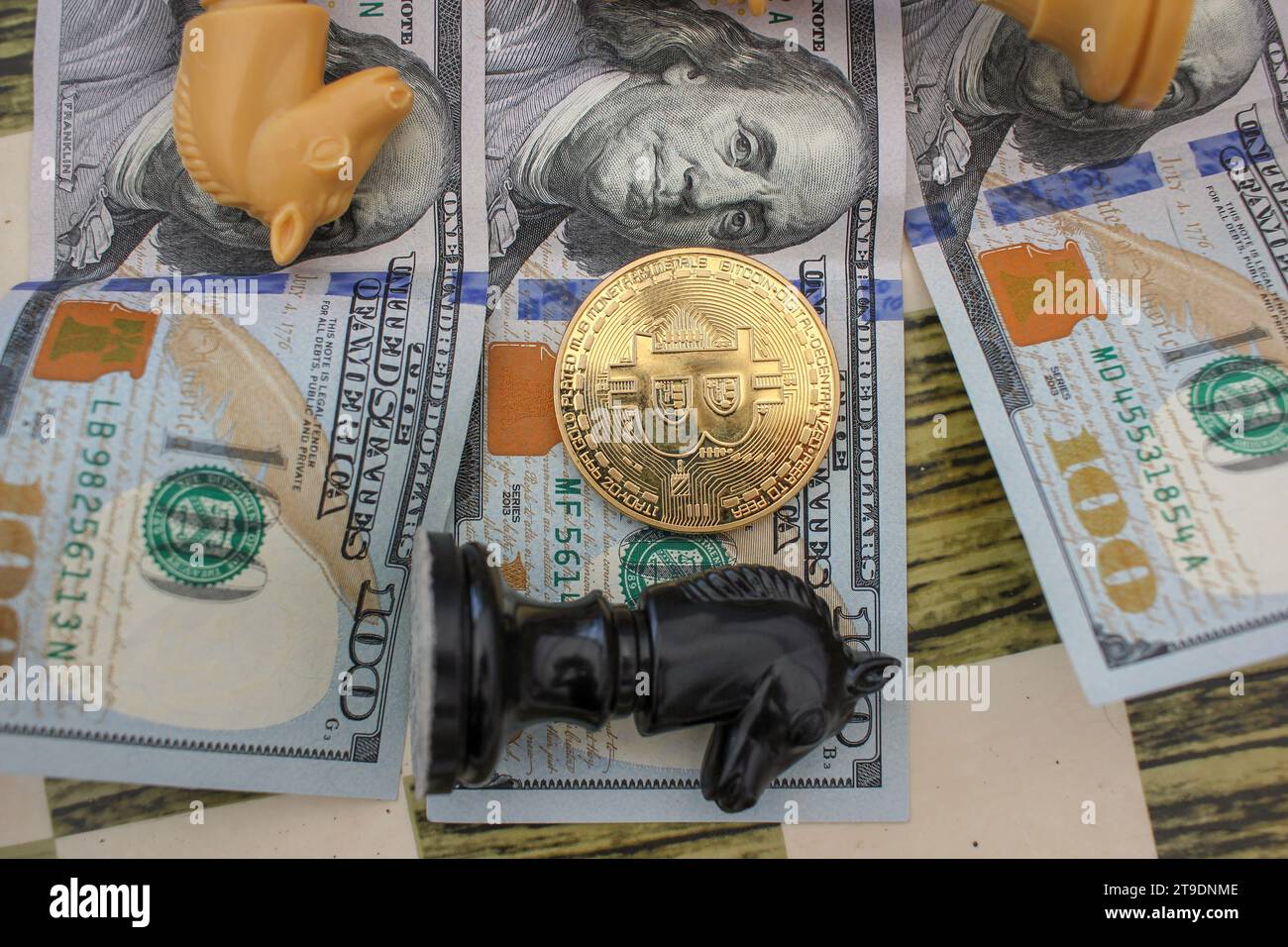 bitcoin on a one hundred dollar bill. It is an alternative to ...