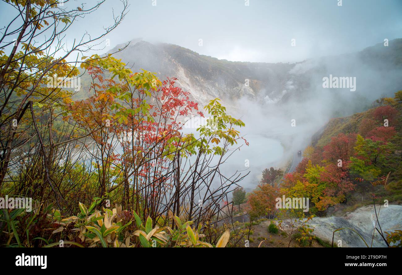 Jigokudani or Hell Valley ,Noboribetsu Onsen, hot steam vents ...