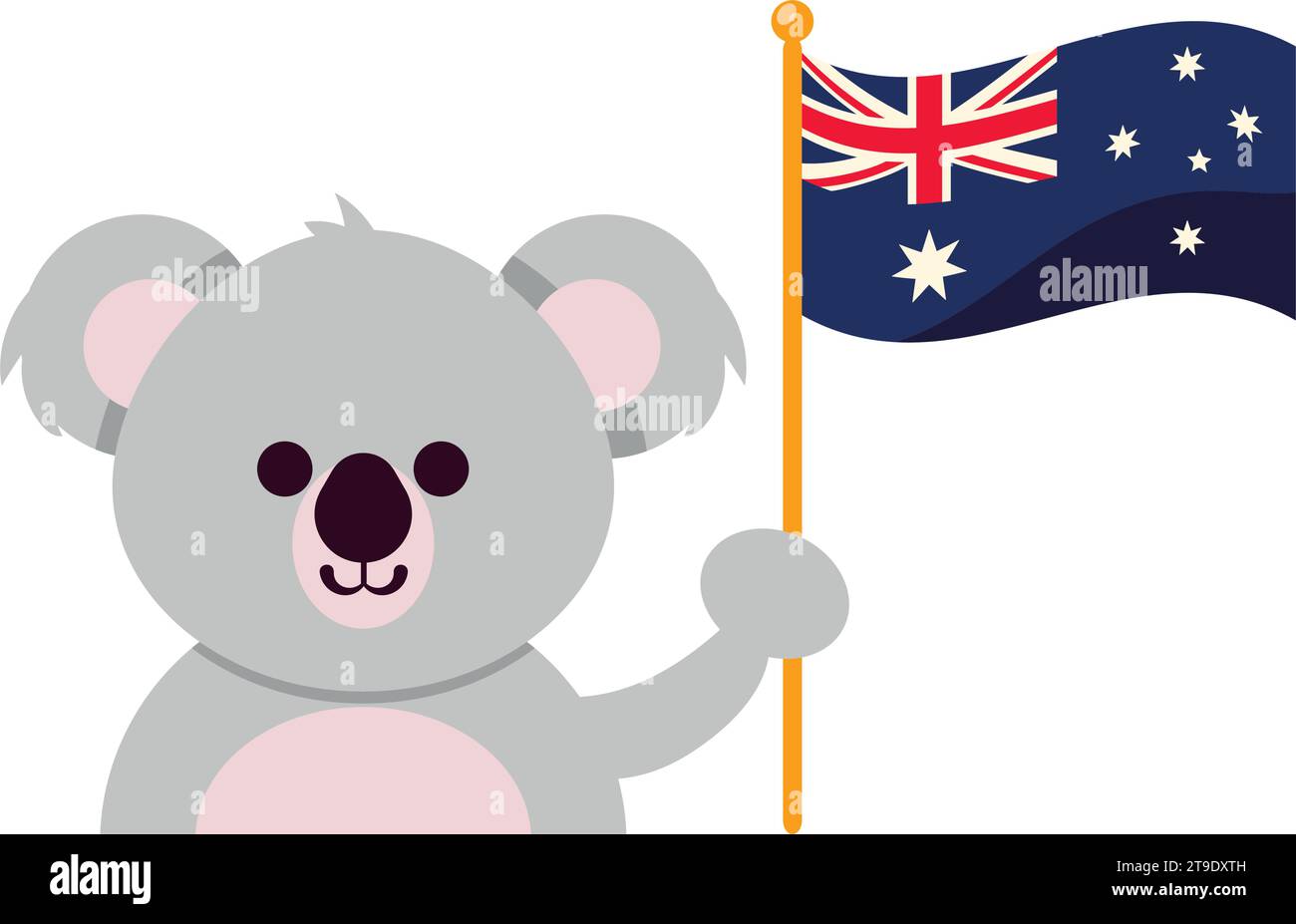 australia day koala with flag Stock Vector Image & Art - Alamy