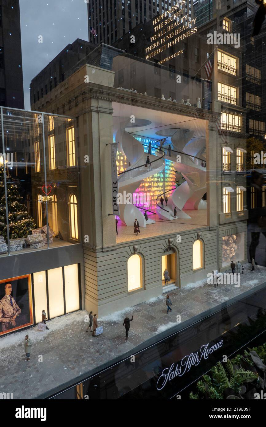 Christian Dior's carousel of dreams is the theme for the Saks Fifth ...