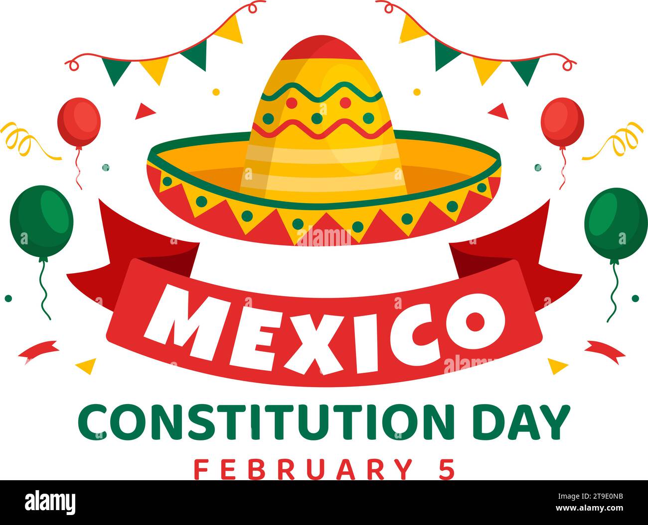 Dia De La Constitucion Vector Illustration. Translation: Happy ...