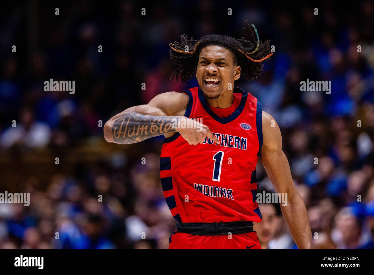 Durham, NC, USA. 24th Nov, 2023. Souther Indiana Sreaming Eagles Javius ...