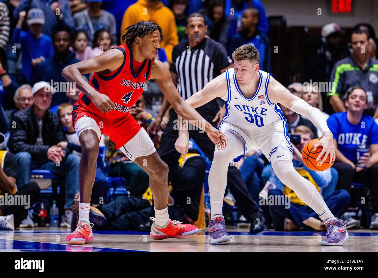 Durham, NC, USA. 24th Nov, 2023. Souther Indiana Sreaming Eagles Nolan ...