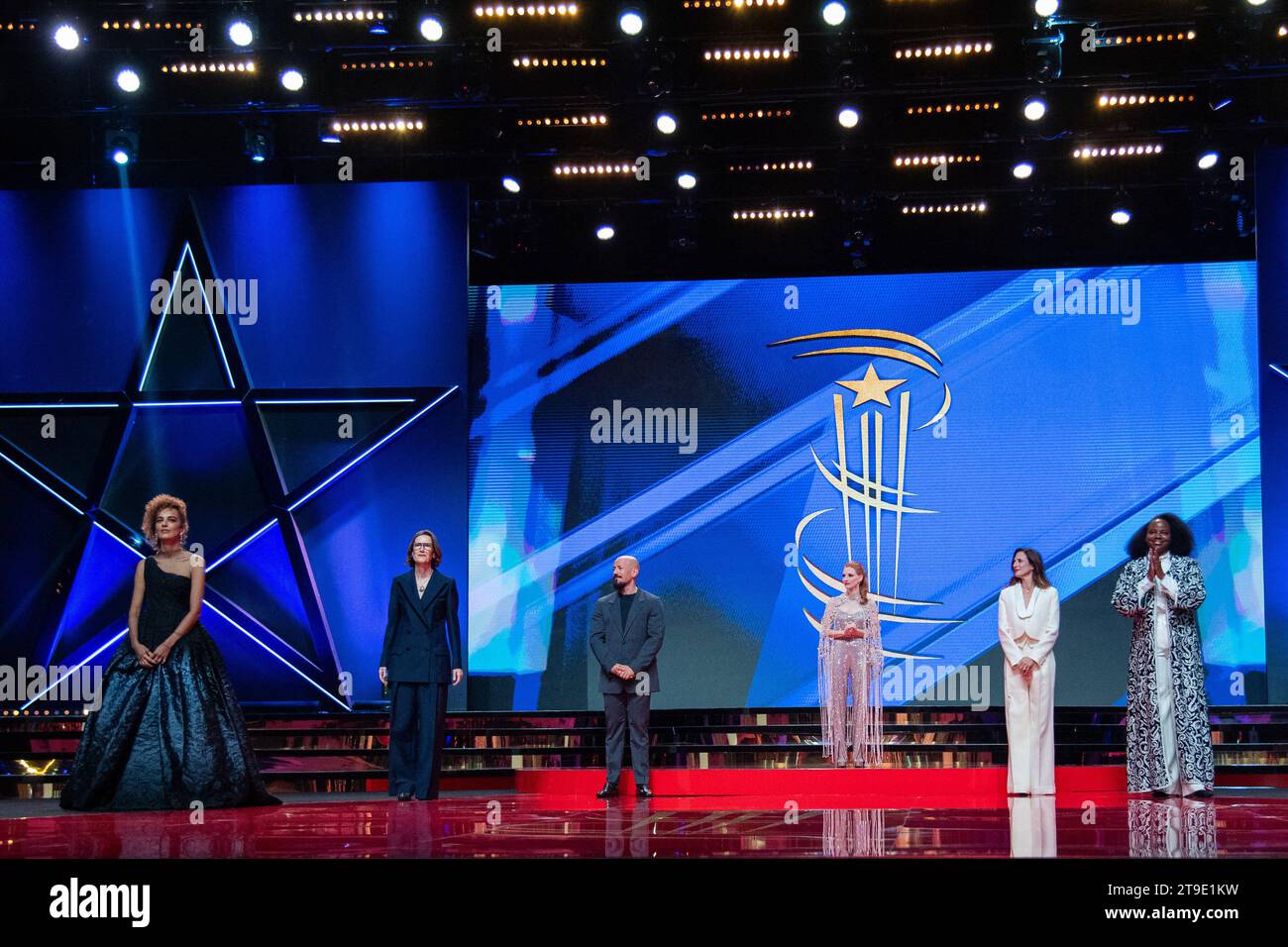 Paris, France. 24th Oct, 2023. Camille Cottin, Dee Rees, Willem Dafoe ...