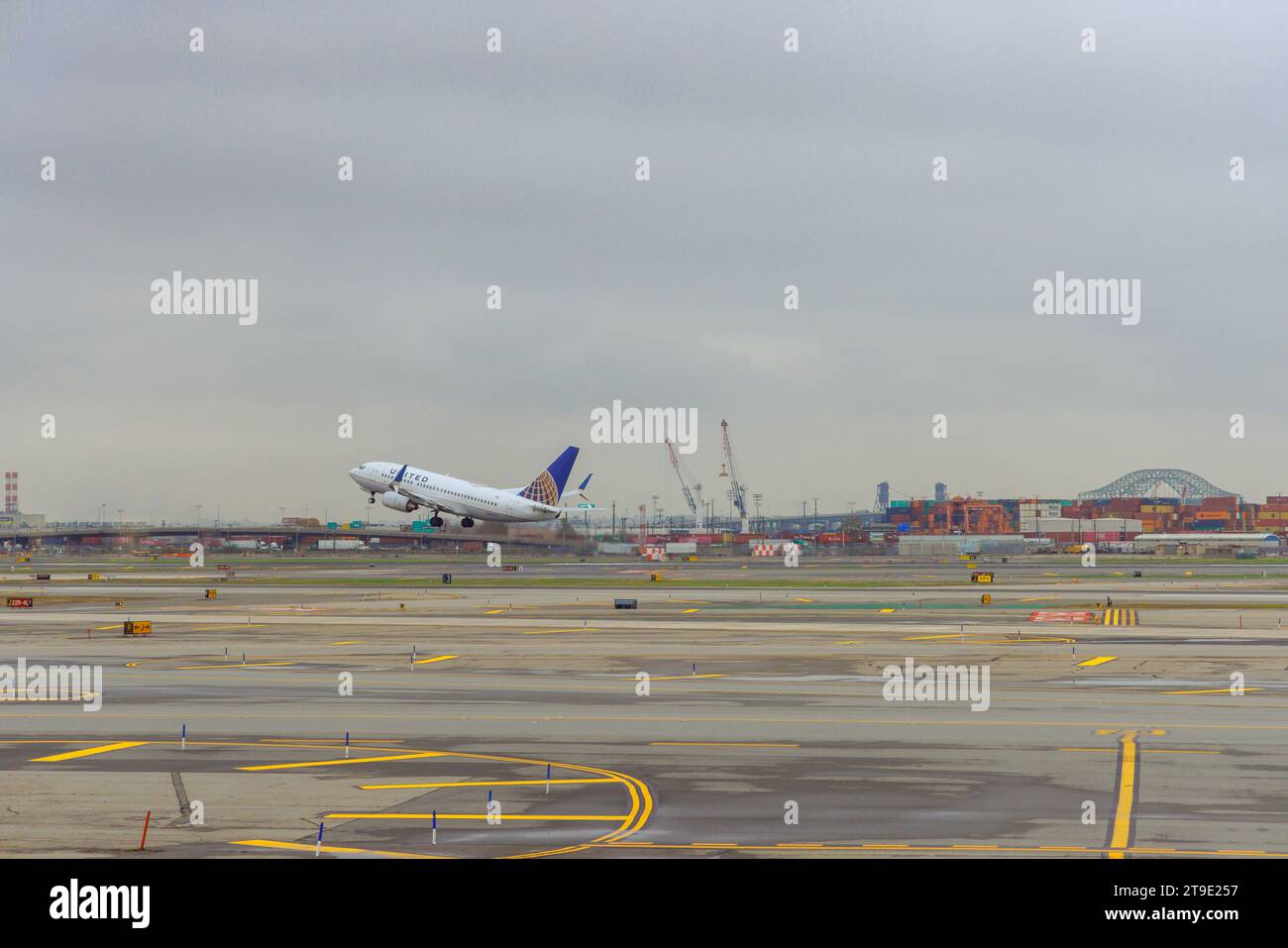 30 October 2023 EWR Airport Newark NJ USA. Newark EWR airport is ...