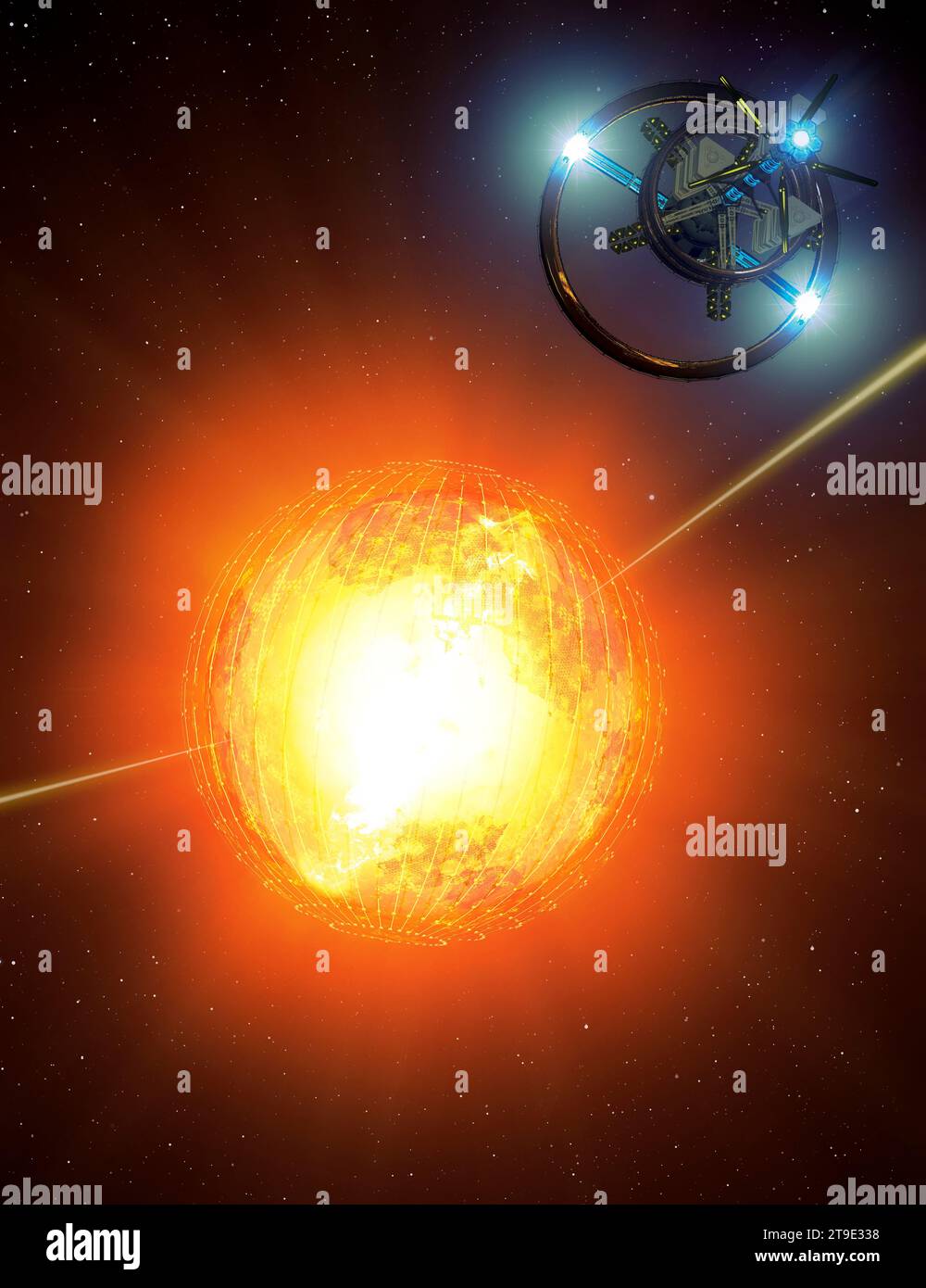 Artwork of a Dyson Swarm Stock Photo - Alamy