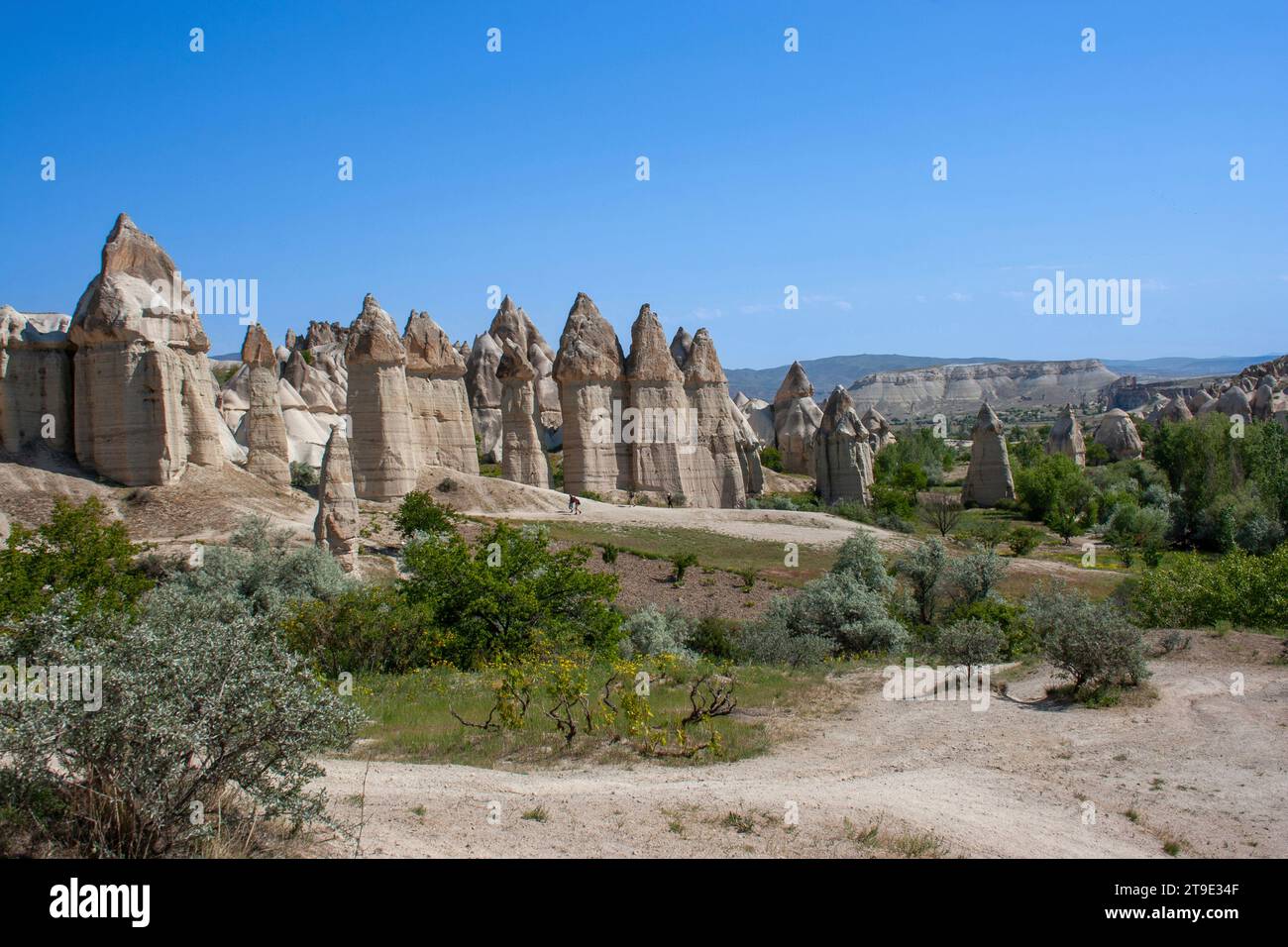 Chimneys rock formation, Cappadocia, Turkey Stock Photo - Alamy