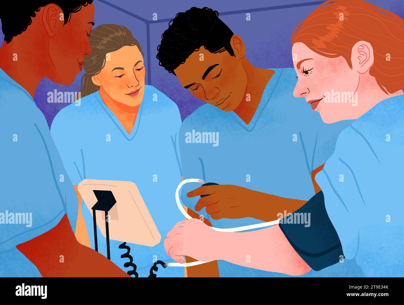 Medical students, illustration Stock Photo - Alamy