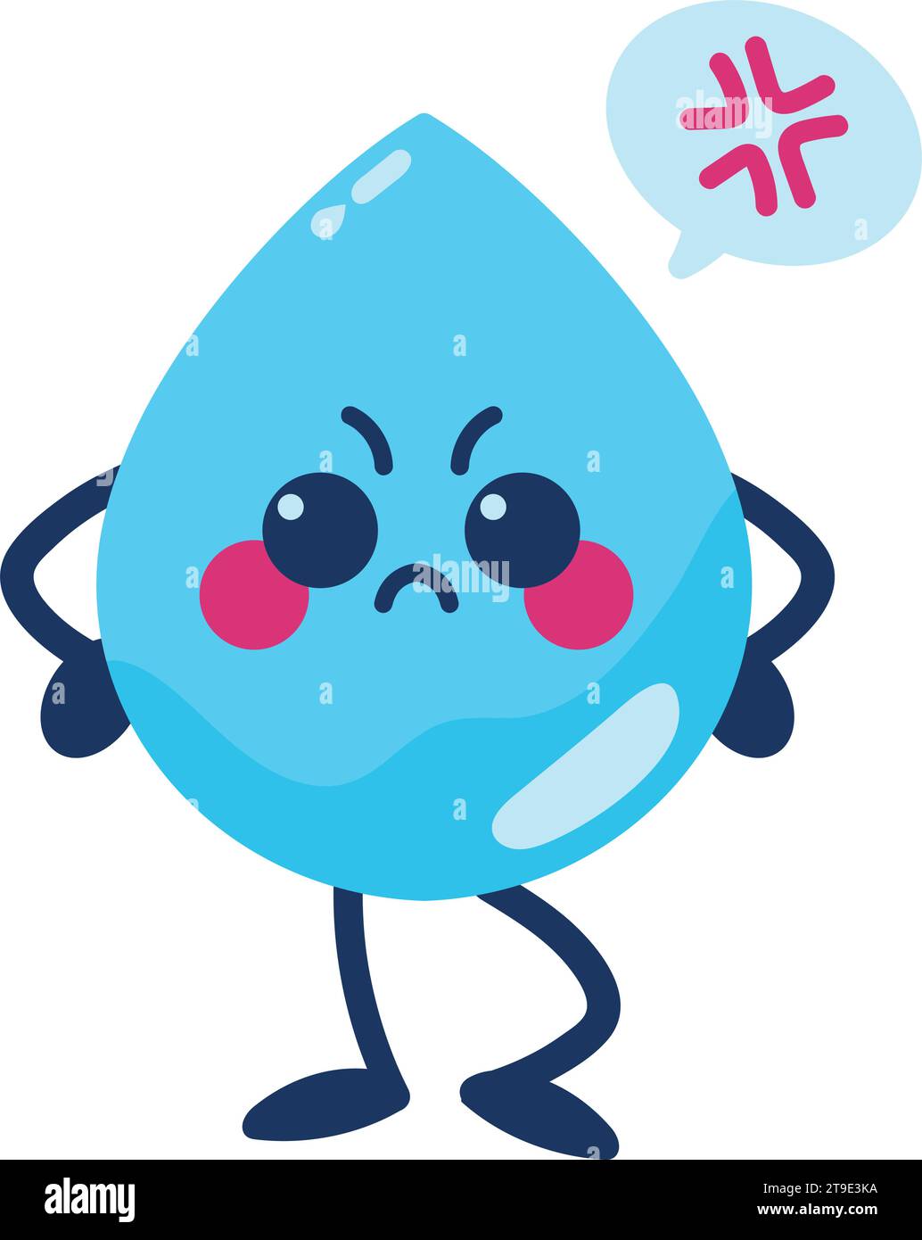 water day drop cartoon angry Stock Vector Image & Art - Alamy
