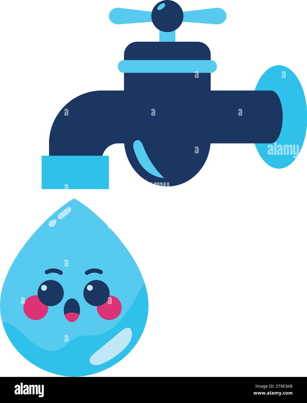 water day drop faucet cartoon Stock Vector Image & Art - Alamy
