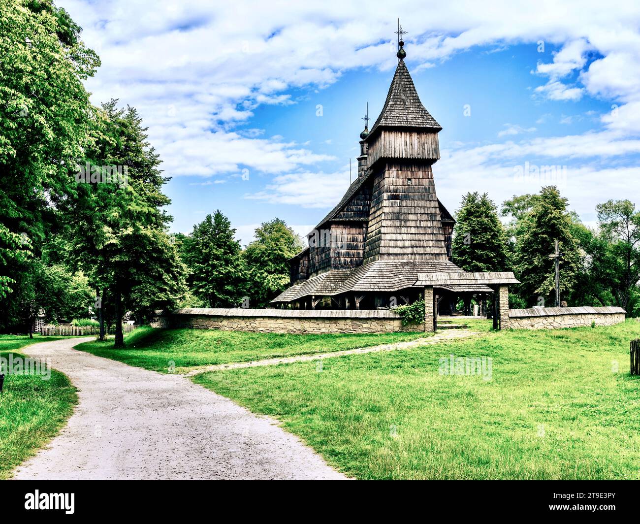 An 18th century wooden church on the territory of the Museum of Folk ...