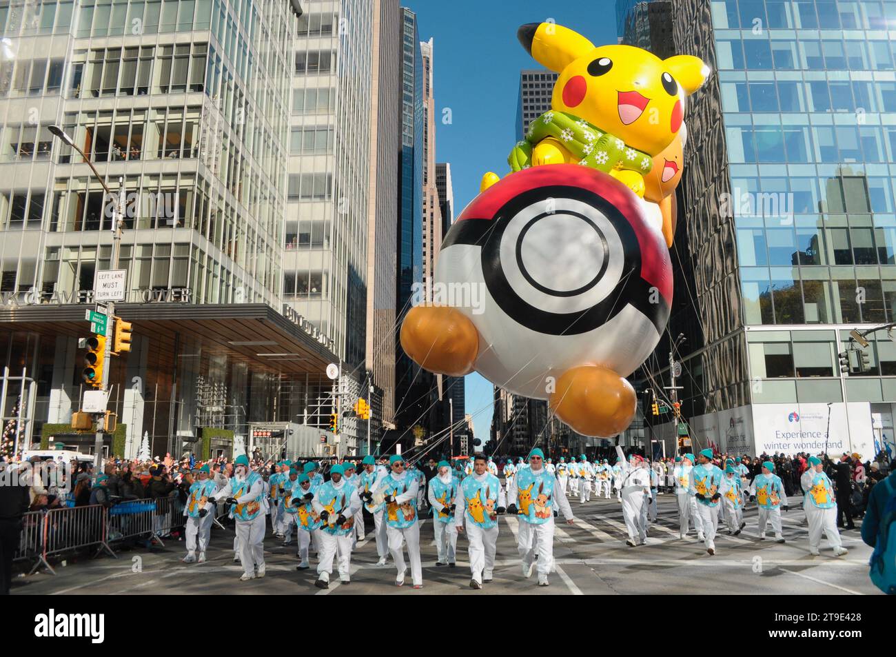 New York City, United States. 23rd Nov, 2023. A balloon of "Pikachu and ...