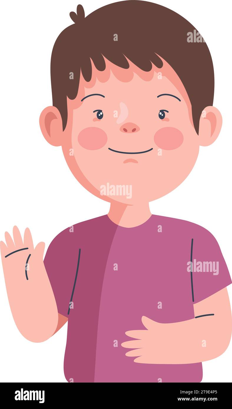 down syndrome boy Stock Vector Image & Art - Alamy