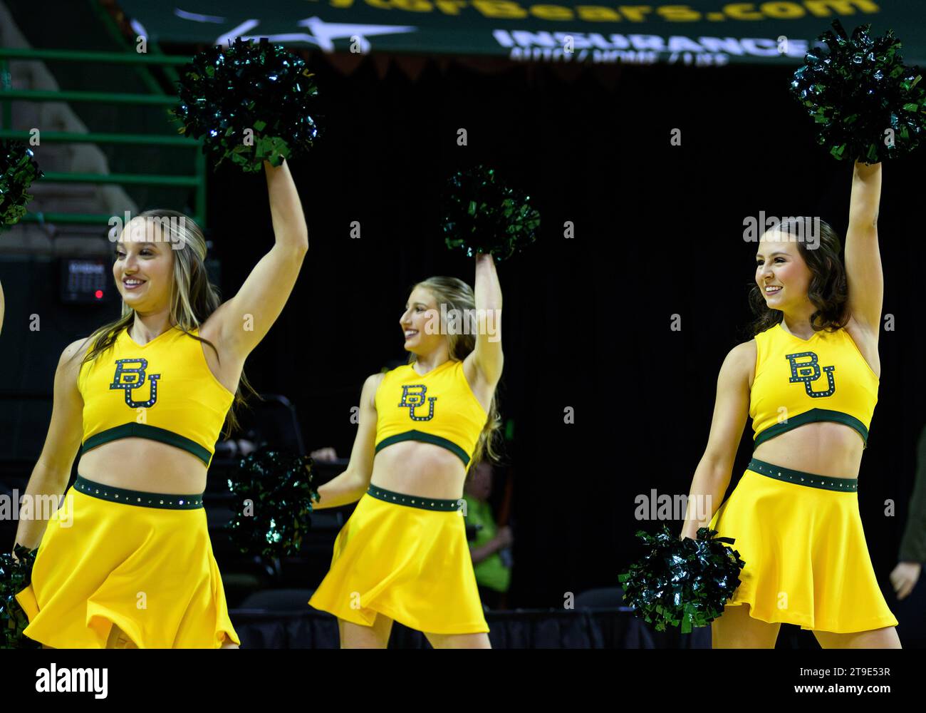 Ferrell Center Waco, Texas, USA. 22nd Nov, 2023. Baylor cheerleaders ...