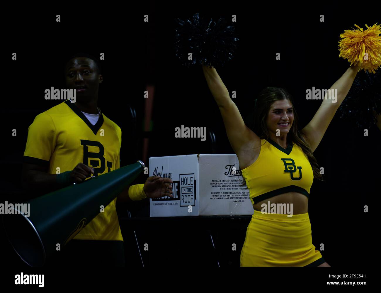 Ferrell Center Waco, Texas, USA. 22nd Nov, 2023. Baylor cheerleaders ...